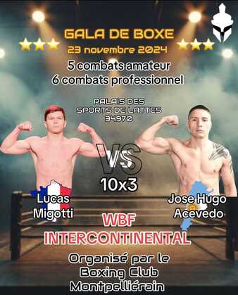 Lucas Migotti vs. Jose Acevedo, Gala de Boxe | Boxing Bout | Tapology