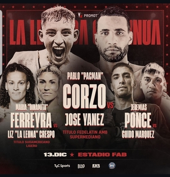 Maria Ferreyra vs. Lizbeth Crespo, La Leyenda Continua | Boxing Bout ...