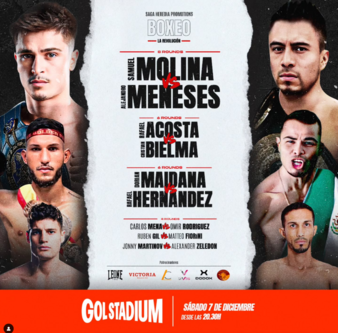 Samuel Molina vs. Alejandro Meneses, Boxeo | Boxing Bout | Tapology