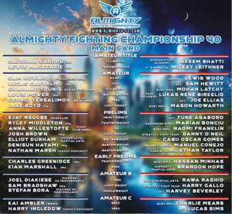 Joe Ellias vs. Georgi Yerosalimov, Almighty Fighting Championship 40 ...