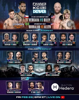 Arturo Vergara vs. Jesús Paucarcaja Lopez, Karate Combat 53 | Karate ...