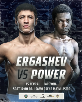 Sherzod Khusanov vs. Azamat Ergashev, Ergashev vs. Power | Boxing Bout | Tapology