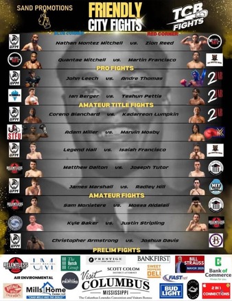 Friendly City Fights: Mitchell vs. Reed | Boxing Event | Tapology