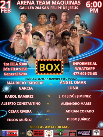 Edson Munoz vs. Diego Eduardo Juárez, Box Profesional | Boxing Bout ...