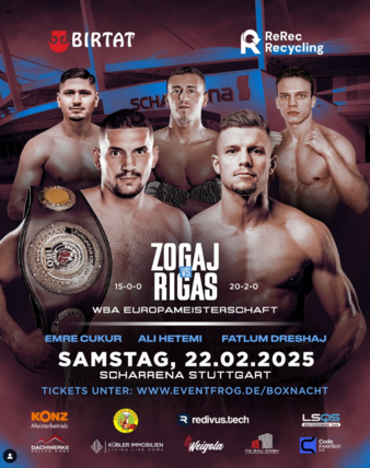 Michael Rigas vs. Dominik Ameri, Zogaj vs. Rigas | Boxing Bout | Tapology