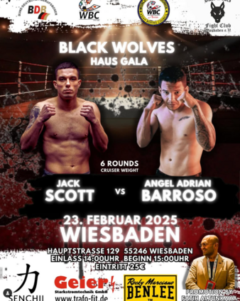 Youssef Ayari vs. Robert Wagner, Black Wolves Haus Gala | Boxing Bout ...