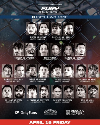 Fury Amateur Series 57 | MMA Event | Tapology