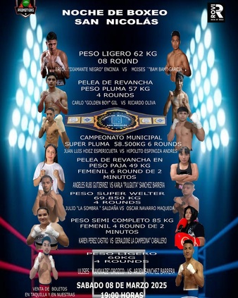 Nestor Luna vs. Ulises Suarez, Noche de Boxeo San Nicolas | Boxing Bout ...