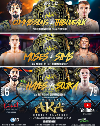 Darrian Hayes vs. Peyton Sojka, AKA 45 | MMA Bout | Tapology