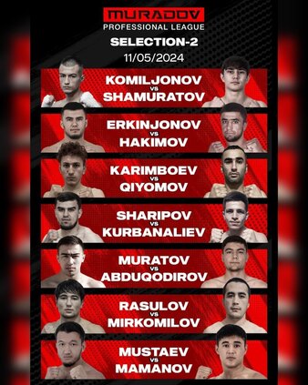 Mokhir Karimov vs. Umidzhon Khamdamov, Muradov Professional League ...