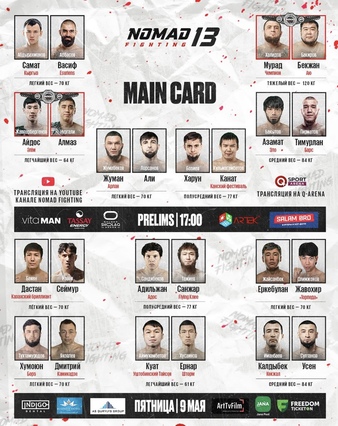 Nomad Fighting 13: Abdyrakhmanov vs. Abbasov | Boxing Event | Tapology