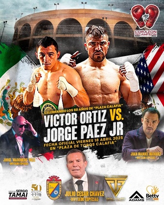 Victor Ortiz vs. Jorge Paez Jr., Ortiz vs Paez Jr. | Boxing Bout | Tapology