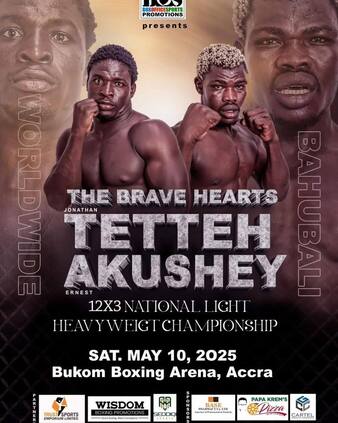 Joseph Commey vs. Kamarudeen Boyefio, The Brave Hearts | Boxing Bout ...