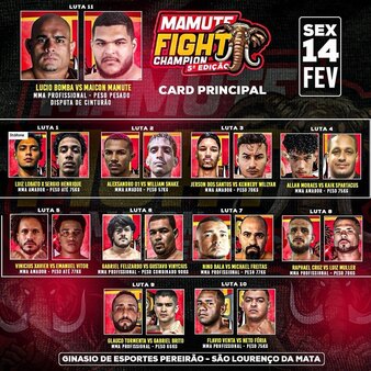 Mamute Fight Champion 5 | MMA Event | Tapology