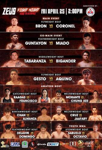 Zeus Fight Night: Road to Olympus | MMA Event | Tapology