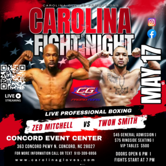 Steven Zaiden vs. Derrick Spells, Carolina Fight Night | Boxing Bout ...
