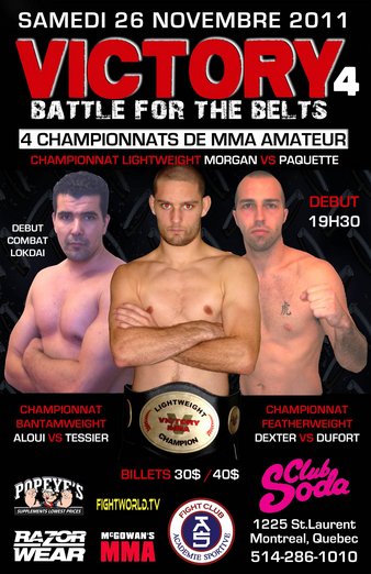 Victory MMA 4: Battle for the Belts | MMA Event | Tapology