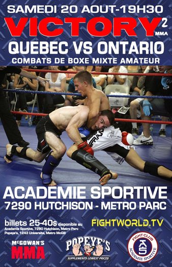 Victory MMA 2: Quebec VS Ontario | MMA Event | Tapology