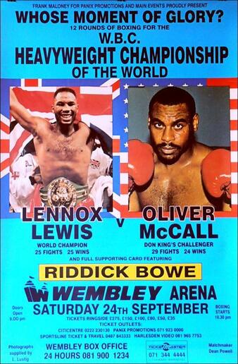 Lewis vs. McCall | Boxing Event | Tapology
