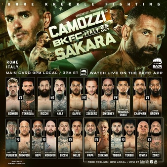 BKFC 83: Camozzi vs. Sakara | Event | Tapology