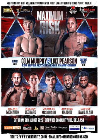 Colm Murphy vs. Luke Pearson, Maximum Risk | Boxing Bout | Tapology