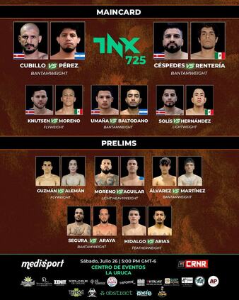 Michael Perez vs. Mauricio Cubillo Fernandez, TNX 725 | MMA Bout | Tapology