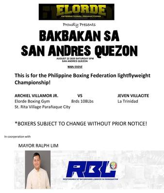 Bakbakan sa San Andres Quezon | Boxing Event | Tapology