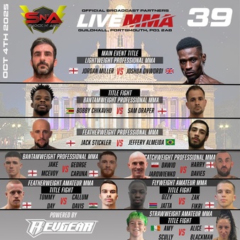 Jordan Miller vs. Joshua Onwordi, Shock n' Awe 39 | MMA Bout | Tapology