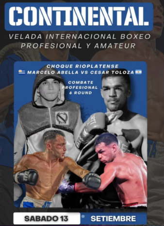 Marcelo Nicolas Abella vs. Cesar Toloza, Velada Internacional de Boxeo ...