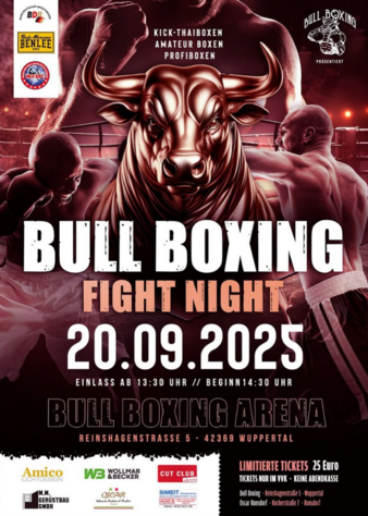 Bull Boxing Fight Night | Boxing Event | Tapology