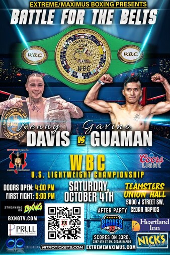 Rickey Caster vs. Justus William Pomeroy, Battle for the Belts | Boxing ...