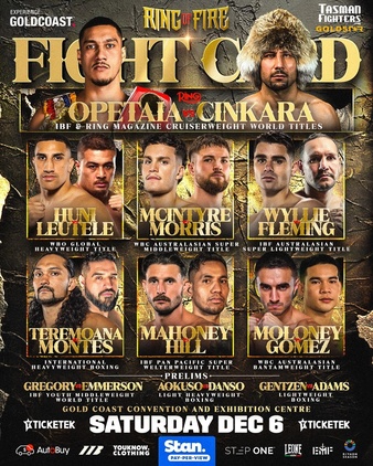 Taylah Gentzen vs. Jess Adams, Opetaia vs. Cinkara | Boxing Bout | Tapology