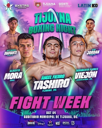 Angel Fierro vs. Abraham Cordero, Tijuana Boxing Night | Boxing Bout ...