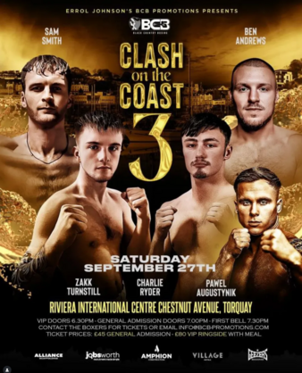 Charlie Ryder vs. Dan Booth, Clash on the Coast 3 | Boxing Bout | Tapology