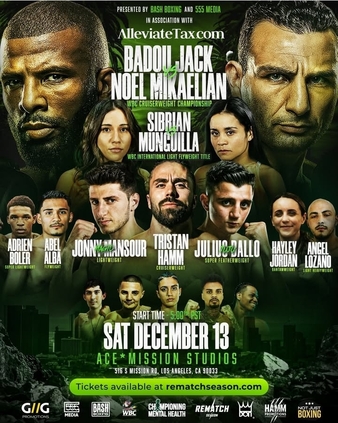 Badou Jack vs. Noel Mikaelyan II, Jack vs. Mikaelian 2 | Boxing Bout ...