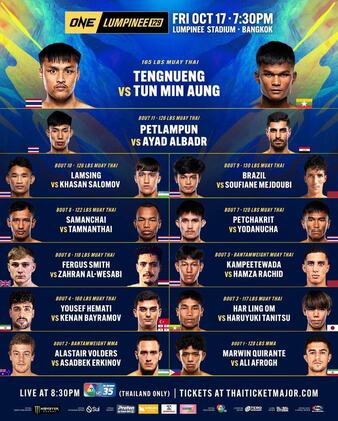 Tengnueng Sitjesairoong vs. Tun Min Aung, ONE Friday Fights 129 | Muay Thai Bout | Tapology