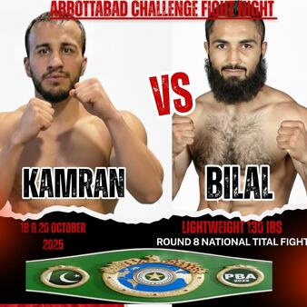 Abdullah Abdullah vs. Mansoor Khan, Abbottabad Challenge Fight Night | Boxing Bout | Tapology