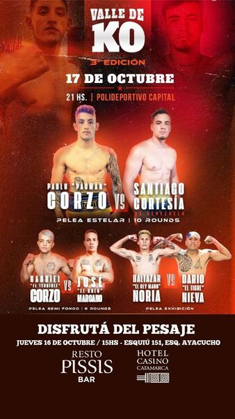 Gabriel Corzo vs. Gregorio Jose Marcano, Valle del KO 3 | Boxing Bout ...