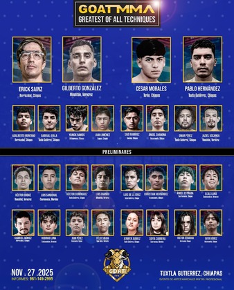 GOAT Combat MMA 4: Campeonato Amateur 1: Sainz vs González | MMA Event ...