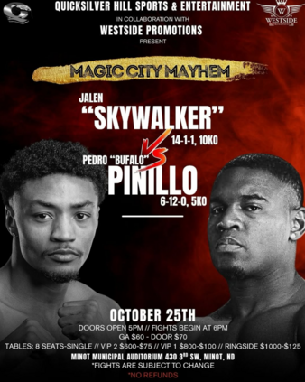 Jalen Walker vs. Pedro Pinillo, Magic City Mayhem | Boxing Bout | Tapology