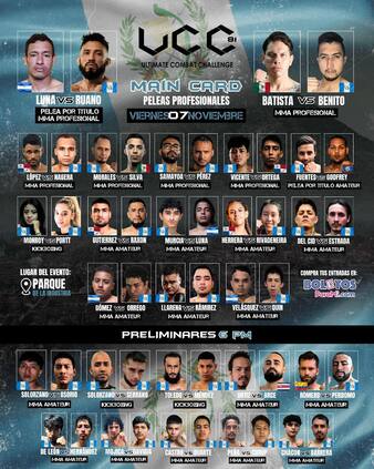 Alexander Luna Orozco vs. Erick Ruano, UCC 81 | MMA Bout | Tapology