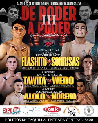 Juan Cosío vs. Jonathan Gonzales, De Poder a Poder 3 | Boxing Bout ...