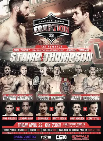 Jamie Stamp vs. Michael Thompson, Eruption 13 | Muay Thai Bout | Tapology
