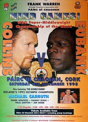 Steve Collins vs. Chris Eubank, Collins vs. Eubank II | Boxing Bout ...