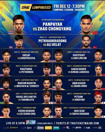 ONE Friday Fights 136 | Muay Thai, MMA, & Grappling Event | Tapology