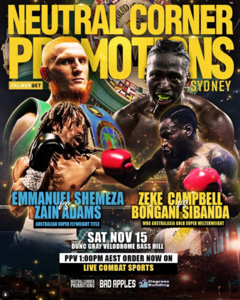 Emmanuel Shemeza vs. Zain Adams, Campbell vs. Sibanda | Boxing Bout ...