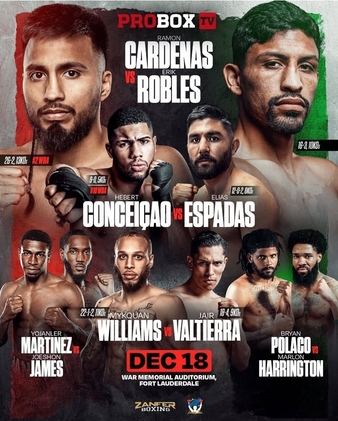 Ramon Cardenas vs. Erik Robles, ProBox Fight Night | Boxing Bout | Tapology