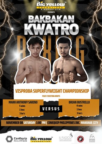 Ralph Vincent Gernale vs. Jethro Illusorio, Bakbakan Kwatro | Boxing ...