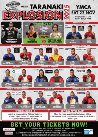 Taranaki Explosion 2025 | Boxing Event | Tapology