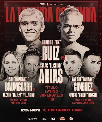 Maria Sol Baumstarh vs. Jazmin Villarino, La Leyenda Continua | Boxing ...